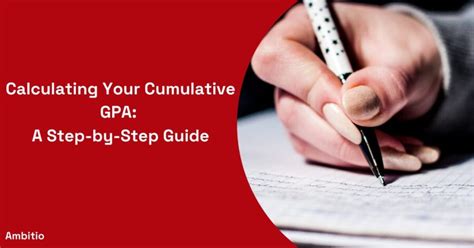 Calculating Your Cumulative Gpa A Step By Step Guide Ambitio