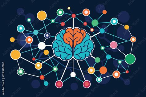 This Diagram Illustrates Neural Connections In The Brain Depicting Various Cognitive Functions