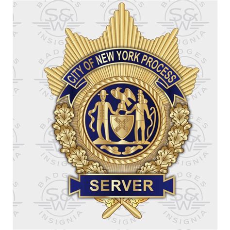 Smith And Warren City Of New York Process Server Badge