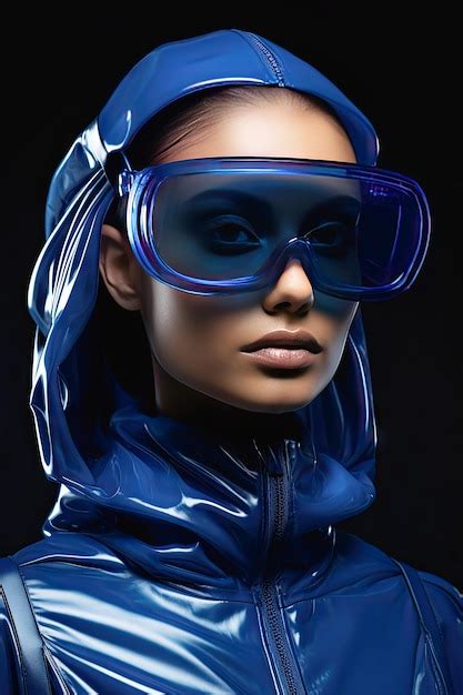 Premium Photo Stylish Woman In Big Glasses