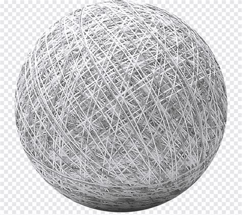 코튼 볼 로프 실 꼬기 흰색 대리석 기타 구체 Png Pngegg