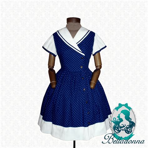 Navy Sailor Dot Op By Belladonna