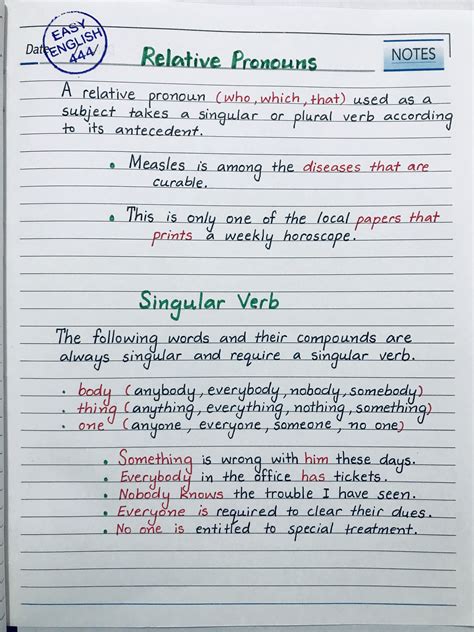 English Grammar Handwritten Class Notes Of Kd Campus Pdf