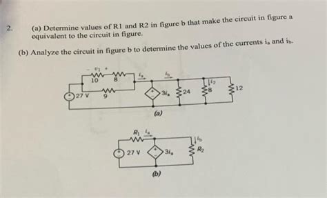 Solved A Determine Values Of R And R In Figure B That Chegg Com