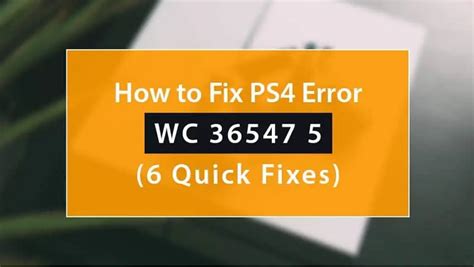 How To Fix Playstation Error WC Updated