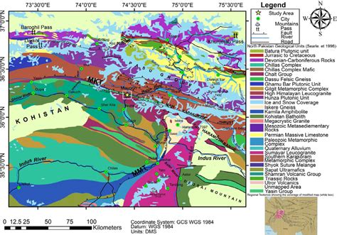 Geological Map Of North Pakistan Modified After Mp Searle And Ma