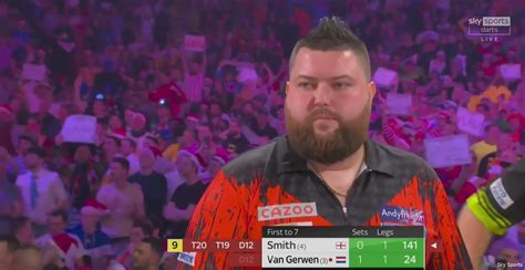 Video The Best Leg Of Darts Ever As Smith Hits Nine Dart Finish After
