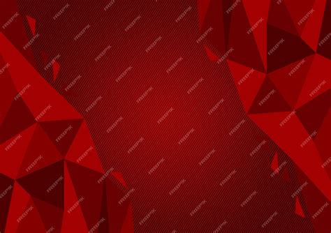 Premium Vector Red Color Polygon Abstract Vector Background