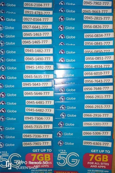 GLOBE 5g Sim Card VANITY 777 Lazada PH