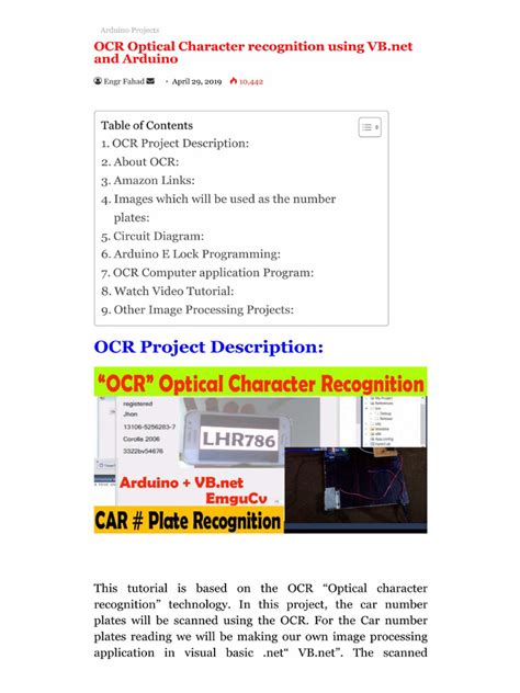 Ocr Arduino Pdf