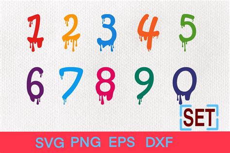 Dripping Font Dripping Numbers Svg Dripping Svg Silme Font Svg