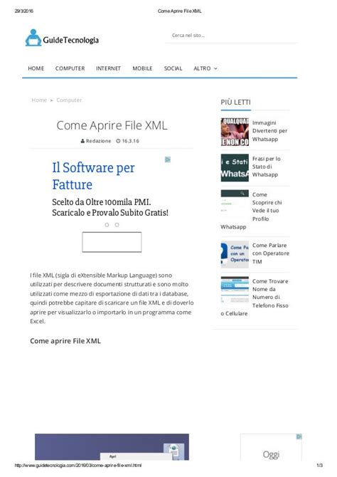 Come Aprire File Xml