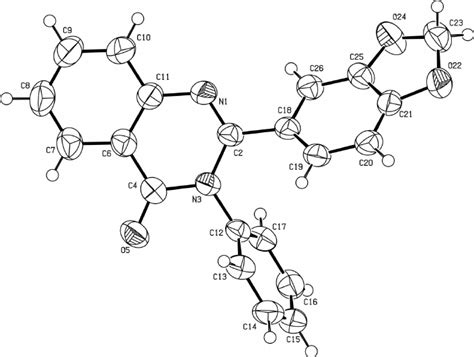 Molecular Structure Of The Title Compound With Anisotropic Displacement