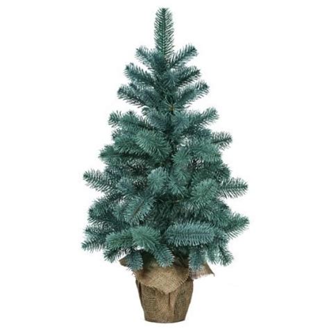 Новорічна штучна ялинка Sgh Premium лита настільна в мішковині 70 см Блакитний • Краща ціна в