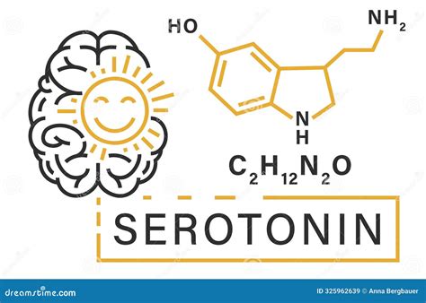 Serotonin Poster Banner In A Funny Cartoon Style 345868095