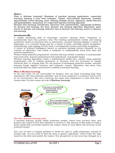 ml unit 1 pdf pdf machine learning statistical classification