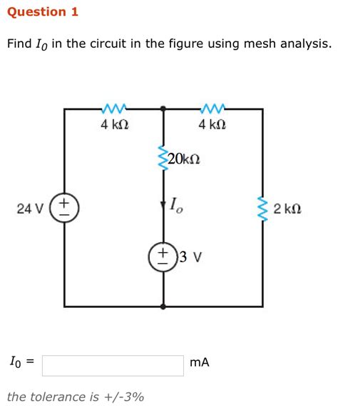 Solved Question 1 Find Io In The Circuit In The Figure Using