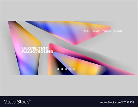 bright colorful triangular shapes abstract vector image