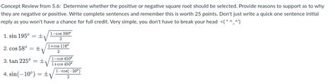 Solved Concept Review From Determine Whether The Chegg