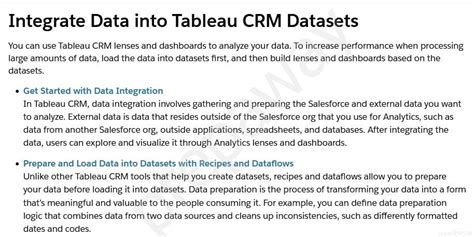 Exam Certified Tableau Crm And Einstein Discovery Consultant Topic 1 Question 29 Discussion