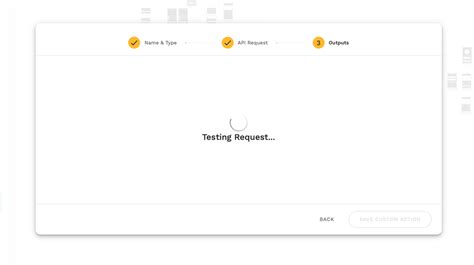 custom action stuck at testing request get help adalo