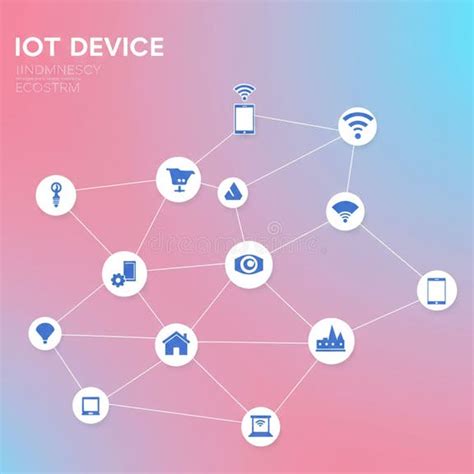 Network Diagram Illustrating Internet Of Things Iot Connectivity Features Various Stock