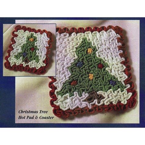 Wiggly Christmas Tree Hot Pad And Coaster Crochet Pattern By Susan Wiggly Christmas Tree Hot Pad And Coaster Crochet Pattern By Susan