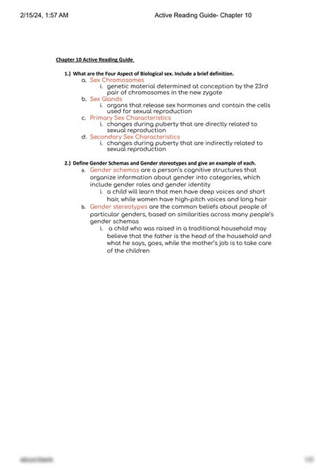 Solution Active Reading Guide Chapter 10 Principles Of Psychology