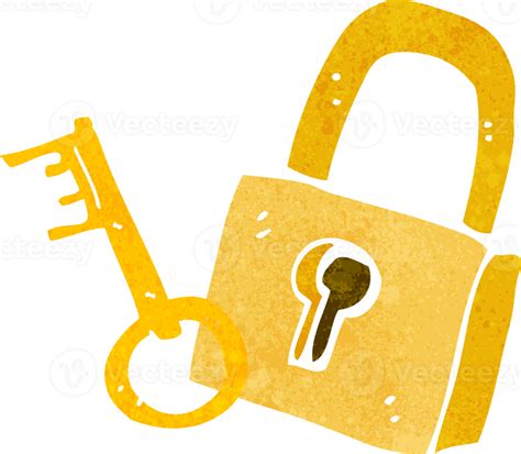 Cartoon Padlock And Key 45218363 Png