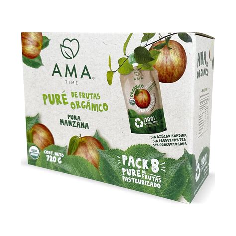Pack 08 Compotas Manzana Organica Lider