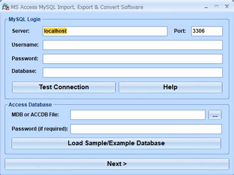 ms access mysql import export and convert software