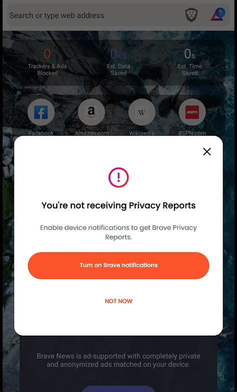 `turn On Brave Notification` Button Not Working For Both `rewards` And `privacy Report