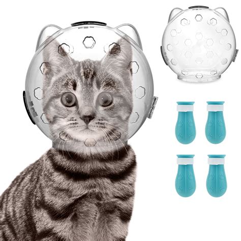 Newsoul Cat Muzzle For Grooming Breathable Cat Muzzle Helmet