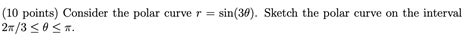 solved 10 points consider the polar curve r sin 3θ