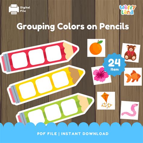 Grouping Colors On Pencils Wuffyplayandlearn