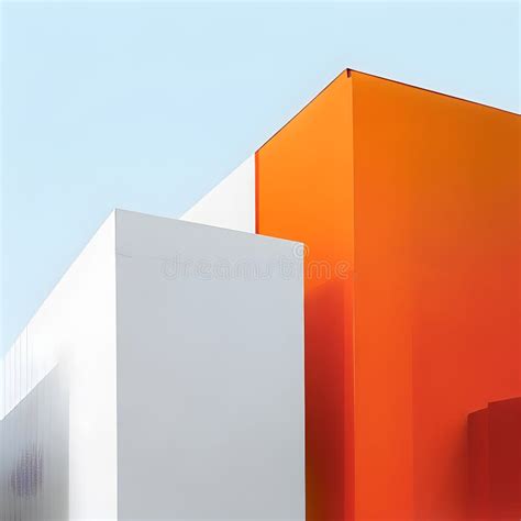 Minimalist Architectural Rendering Of Modern Buildings In Simple And