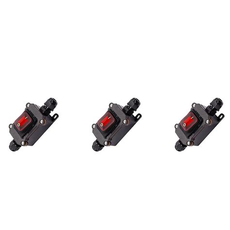3x Ip67 Waterproof Inline Switch 12v Dc 20a High Current Power