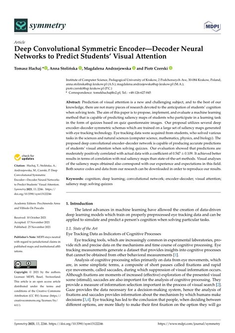 Pdf Deep Convolutional Symmetric Encoder—decoder Neural Networks To