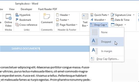 How To Create A Drop Cap In Word