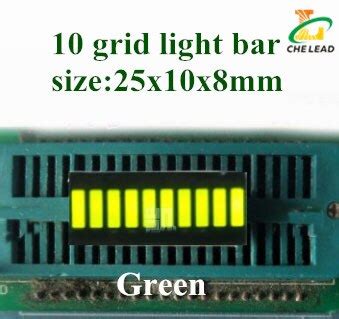 20pcs 20 10mm Light Bar 8 Grid Digital Tube Red Gr Grandado