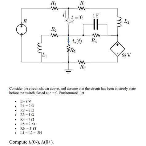 Solved Consider The Circuit Shown Above And Assume That The Chegg