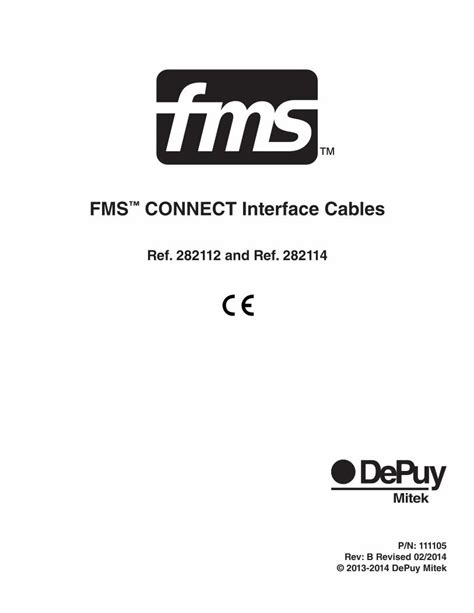 Pdf Fms Connect Interface Cables Dokumentips