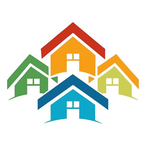 Nested Houses Logo Design Symbolizing Community And Property Types Premium Ai Generated Vector