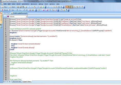 QTP Expert View Step Generator And Checkpoints
