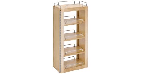 Rev A Shelf WBSP Wood Classics W X H Single Base Cabinet Swing Out Pantry Organizer