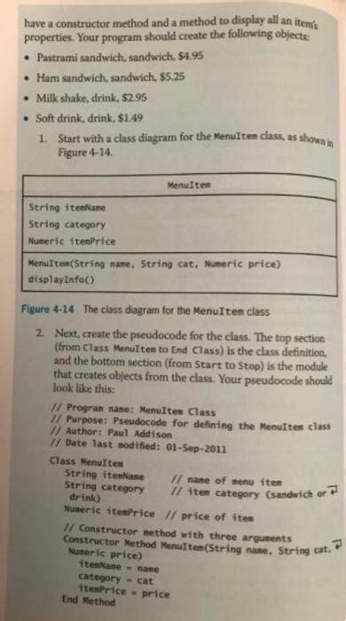 solved in the object lesson for this chapter you design the