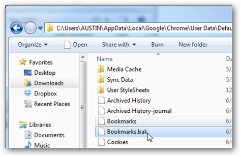 Recover Deleted Bookmarks In Chrome