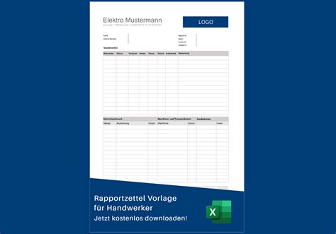 Rapportzettel Gratis Vorlage Anleitung