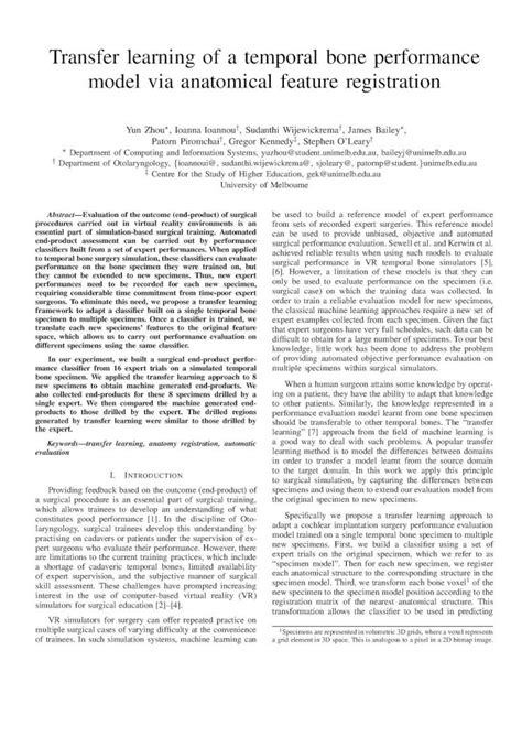Pdf Transfer Learning Of A Temporal Bone Performance Model Via