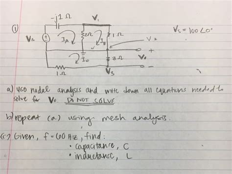 solved use nodal analysis and write down all equations
